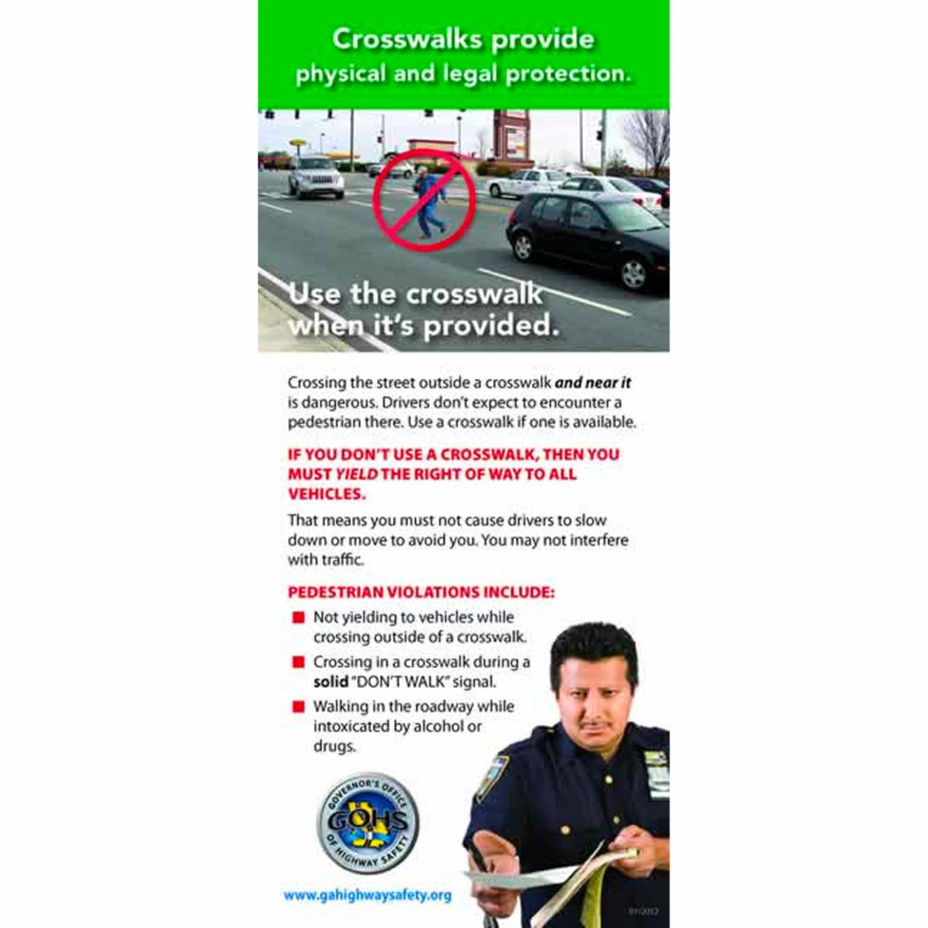 Pedestrian Safety and Crosswalks – Home | Georgia Governor's Office of ...