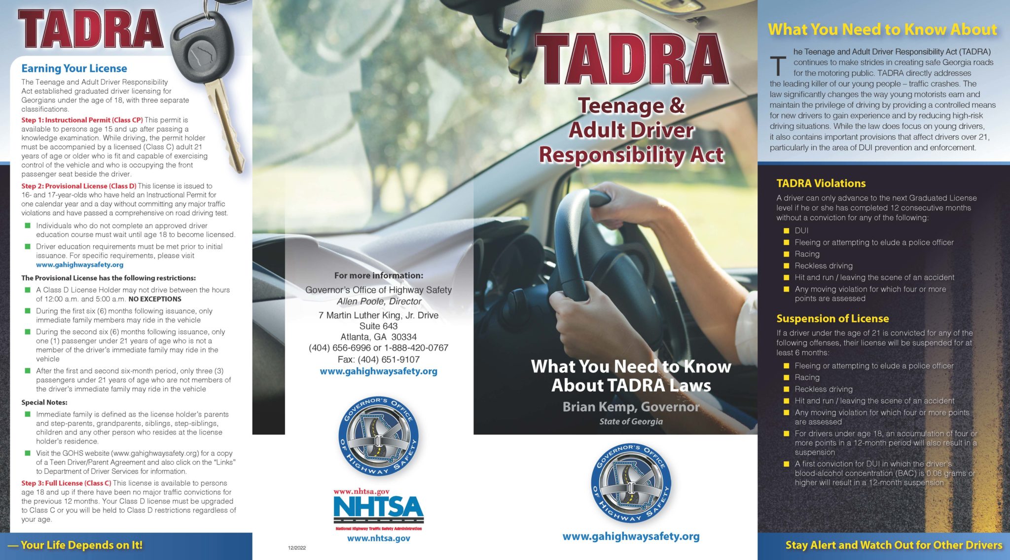 TADRA (Teen Adult Driver Responsibility Act) – Home | Georgia Governor ...