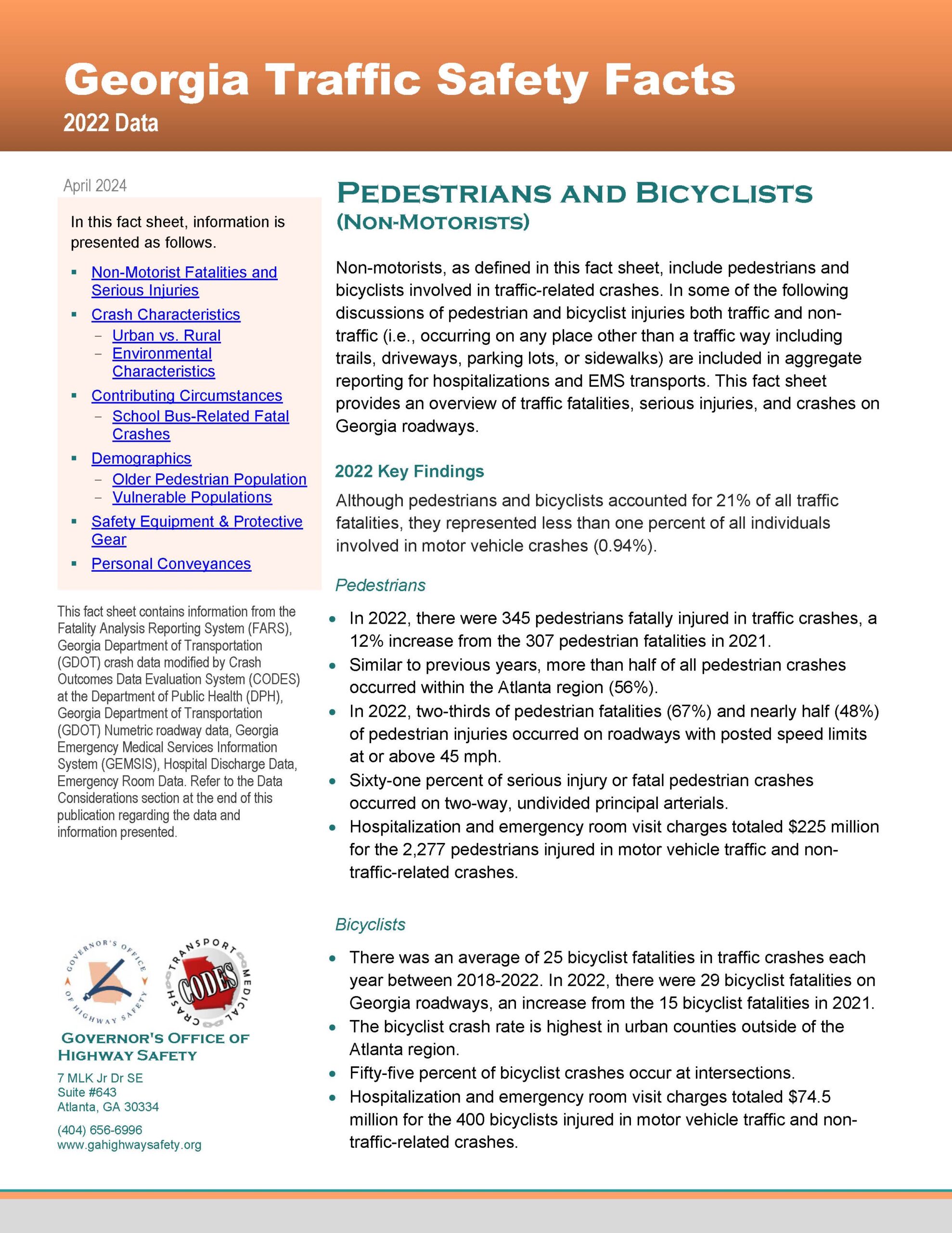 Pedestrian Safety – Home | Georgia Governor's Office of Highway Safety